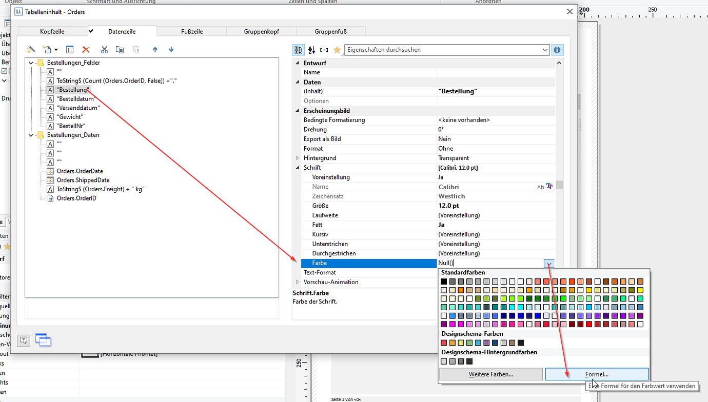 Bedingte Formatierung mit List&Label - combit Reporting Forum