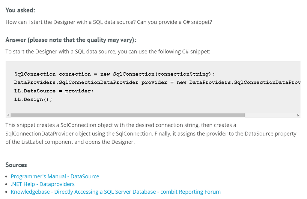 Test Drive Our New Ai Powered Documentation Bot Combit Reporting Forum